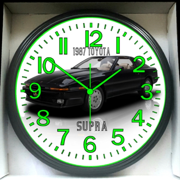 Wall Decor | 1987 Toyota Supra Glow In The Dark Wall Clock New | Poshmark